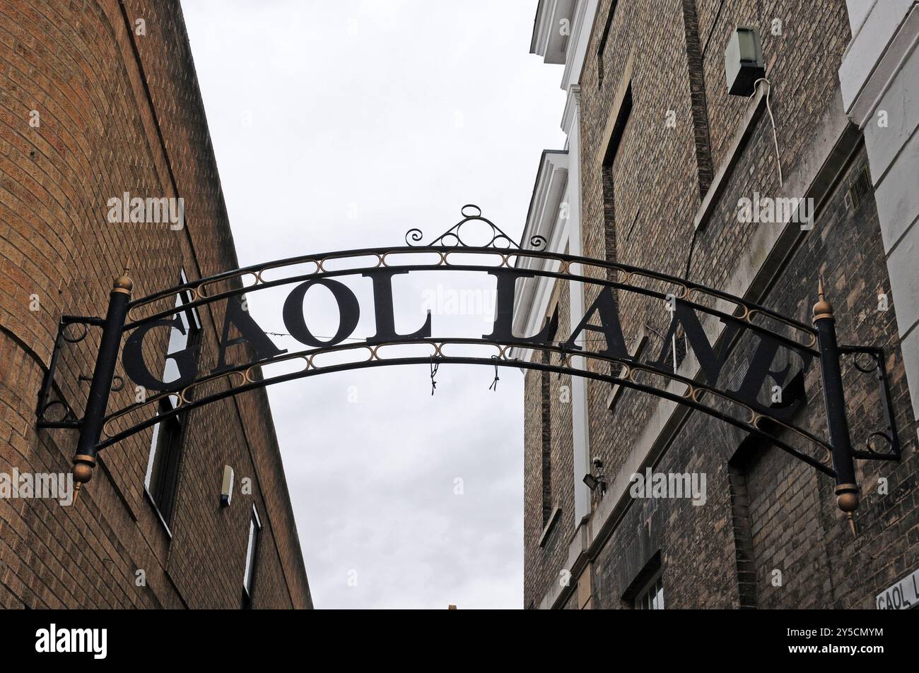 Sign for Gaol Lane, Sudbury Stock Photo - Alamy