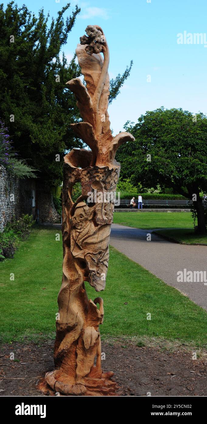 John Williams's Sculpture , carving of the Suffolk Flower, the Oxslip ...