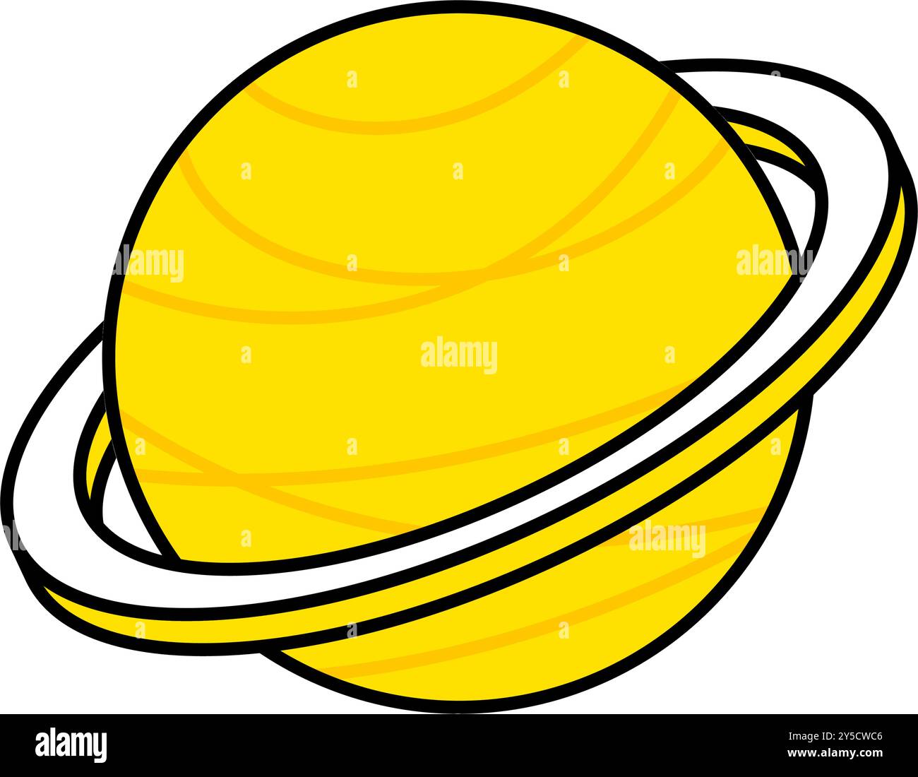 Simple line drawing of Saturn, isometric illustration, Vector ...