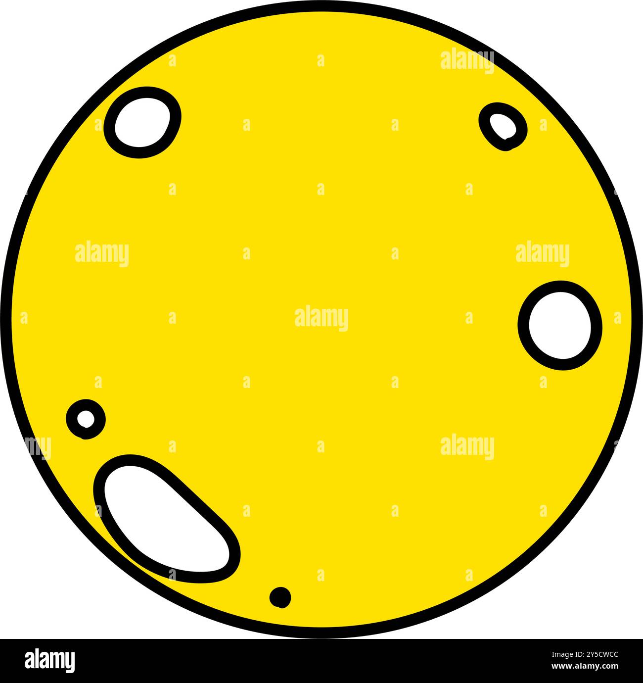 Simple line drawing of the moon, isometric illustration, Vector ...