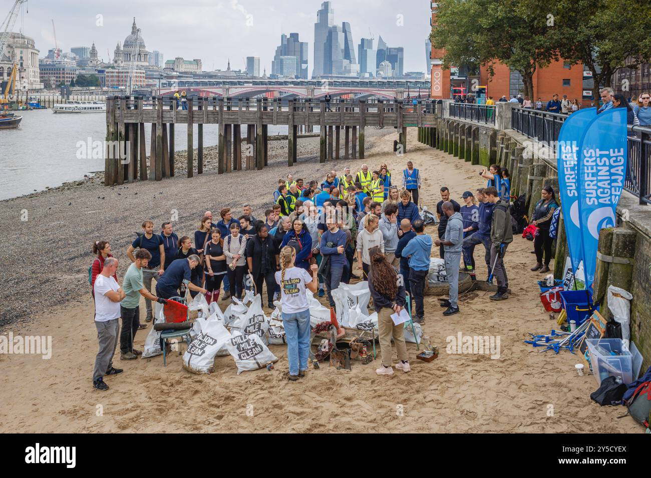 Million Mile Clean group and Surfers Against Sewage pick litter by the ...
