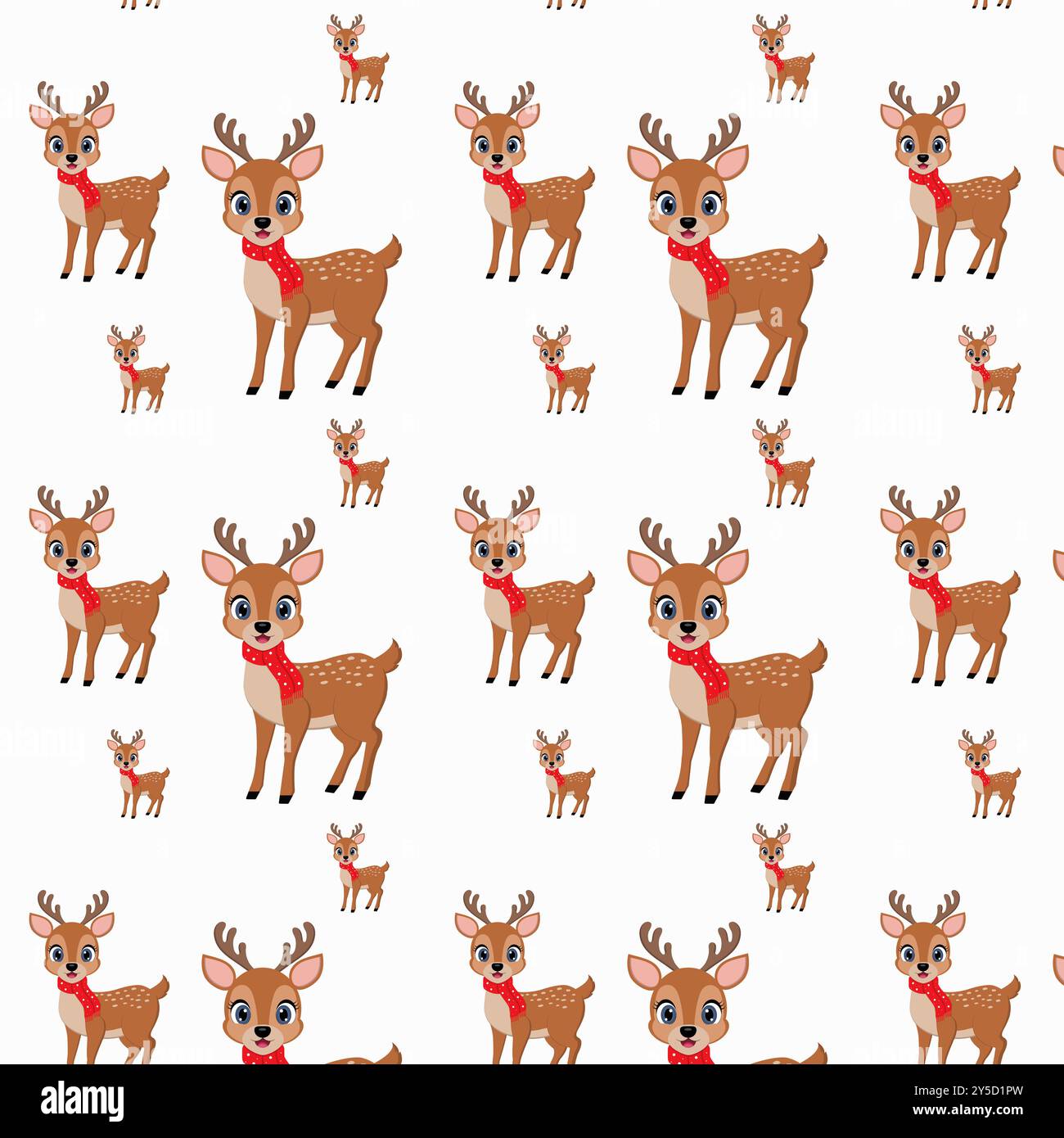 Funny reindeer in scarf Cut Out Stock Images & Pictures - Alamy