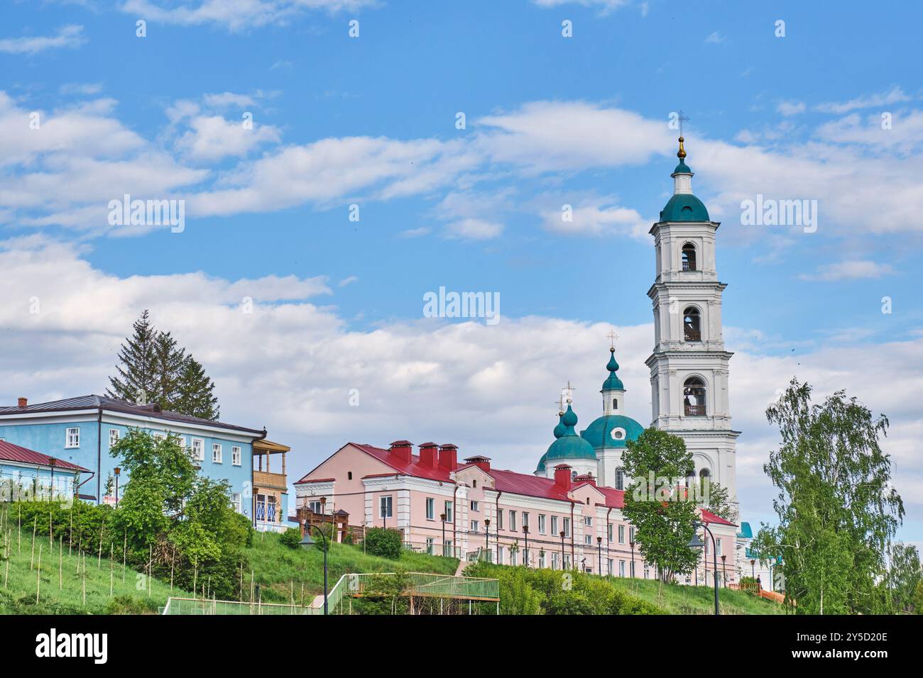 View of landmarks in historical center of Yelabuga, Tatarstan, Russia ...