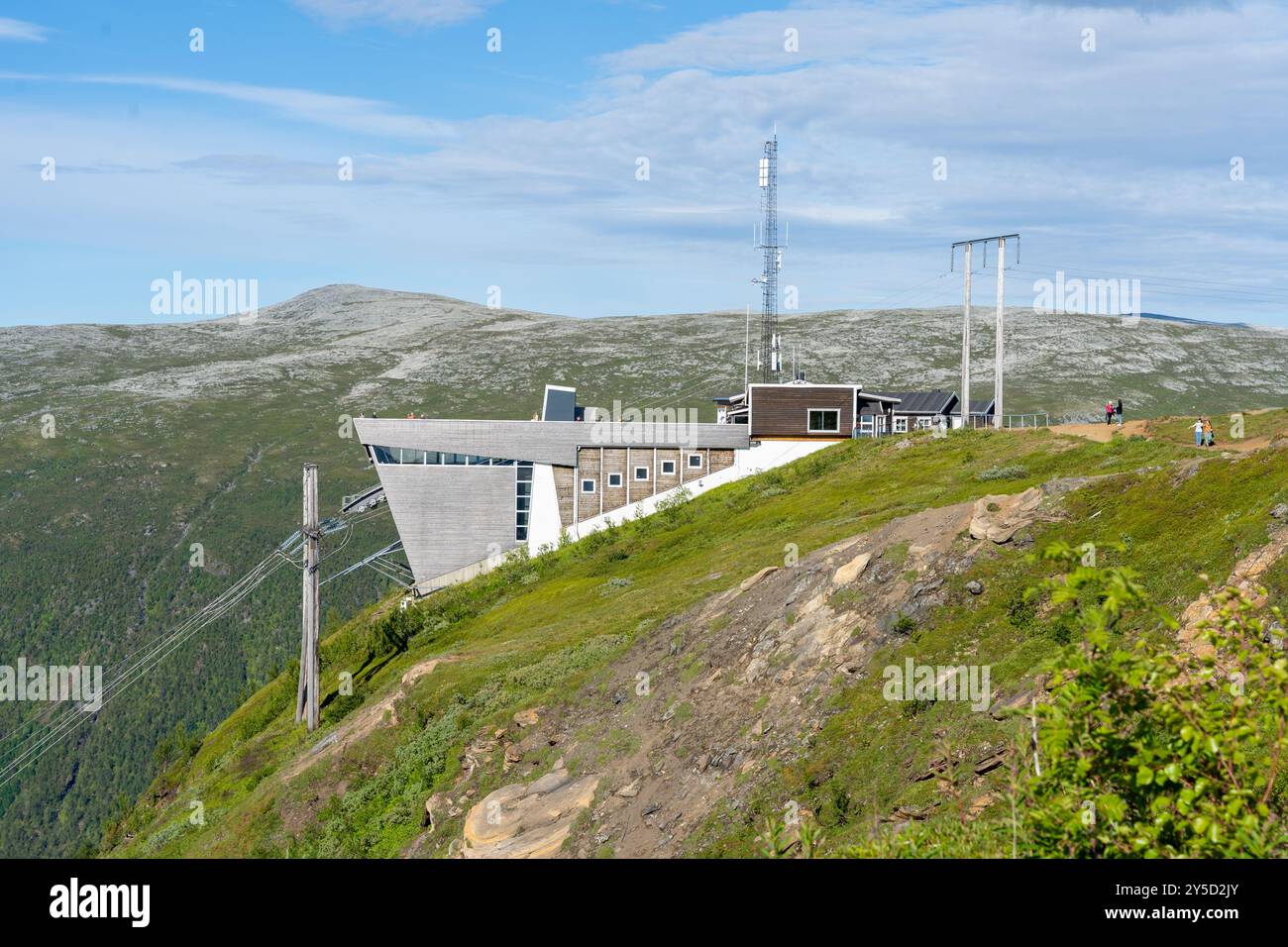 Fjellheisen cable car station on Mount Storsteinen in Tromso, Norway ...