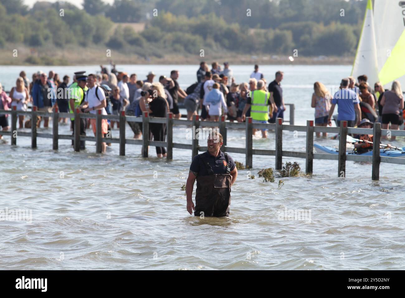 Mersea Island, UK. 21st Sep, 2024. The annual round the island race ...