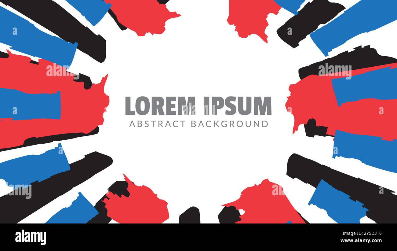 Circular frame red blue black grafitti with space center. South korea ...