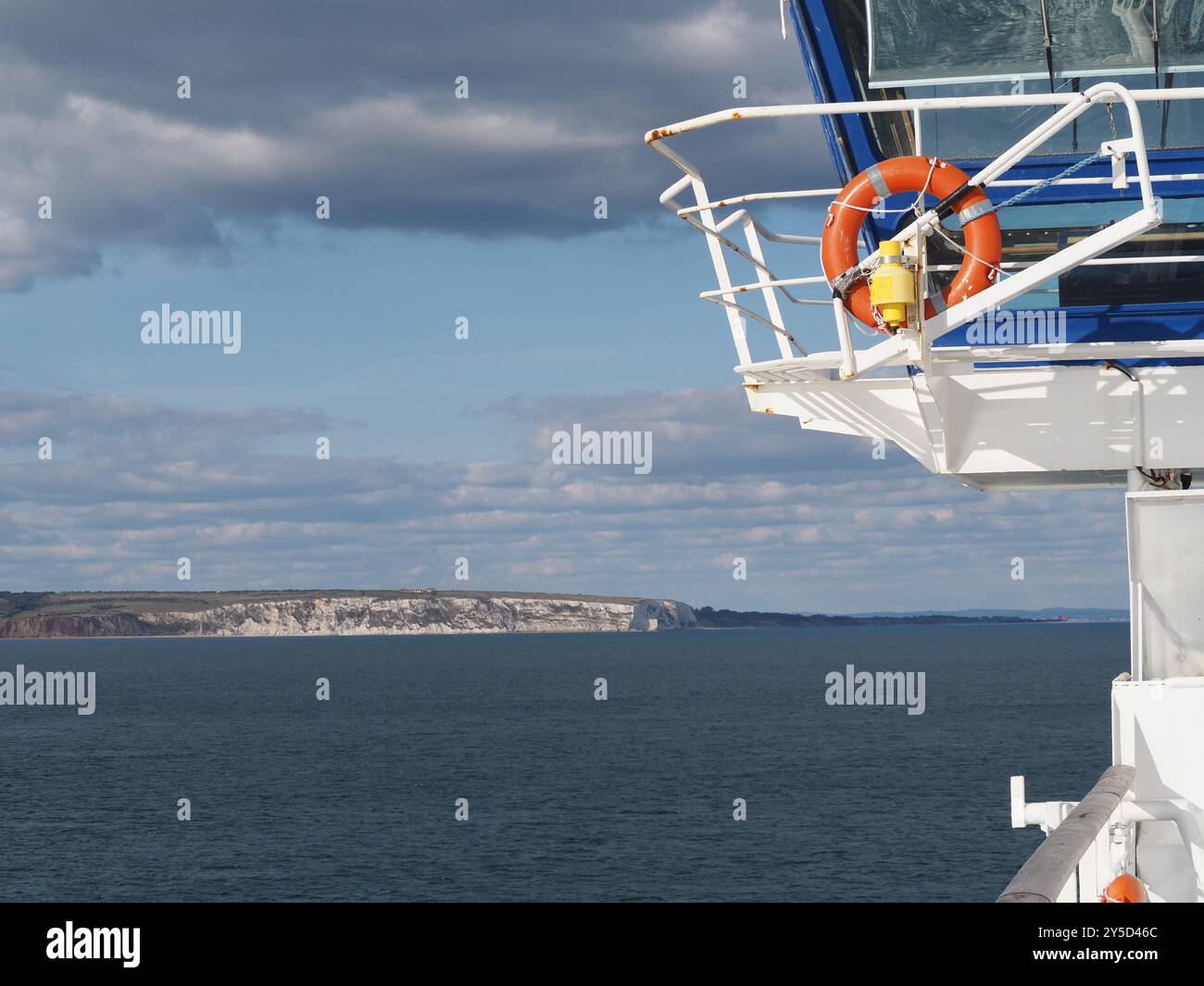 Bembridge on the Isle of Wight viewed from Brittany Ferries ferry ...