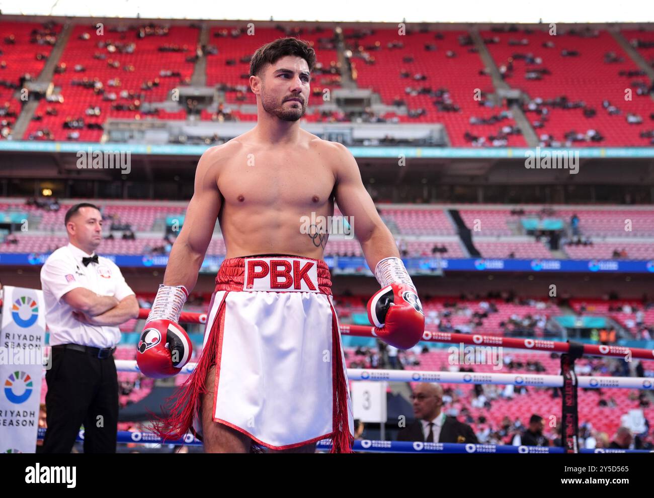 Josh Kelly ahead of the middle weight bout at Wembley Stadium, London ...