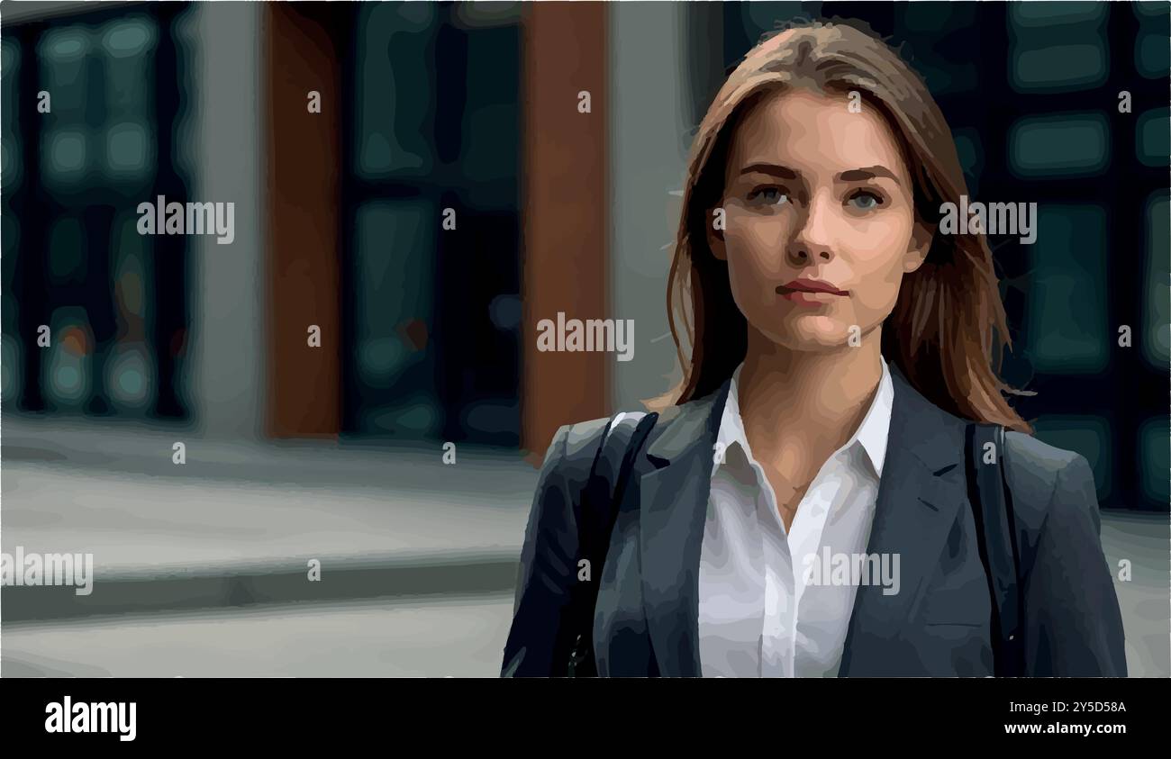 Young woman dressed work Stock Vector Images - Alamy