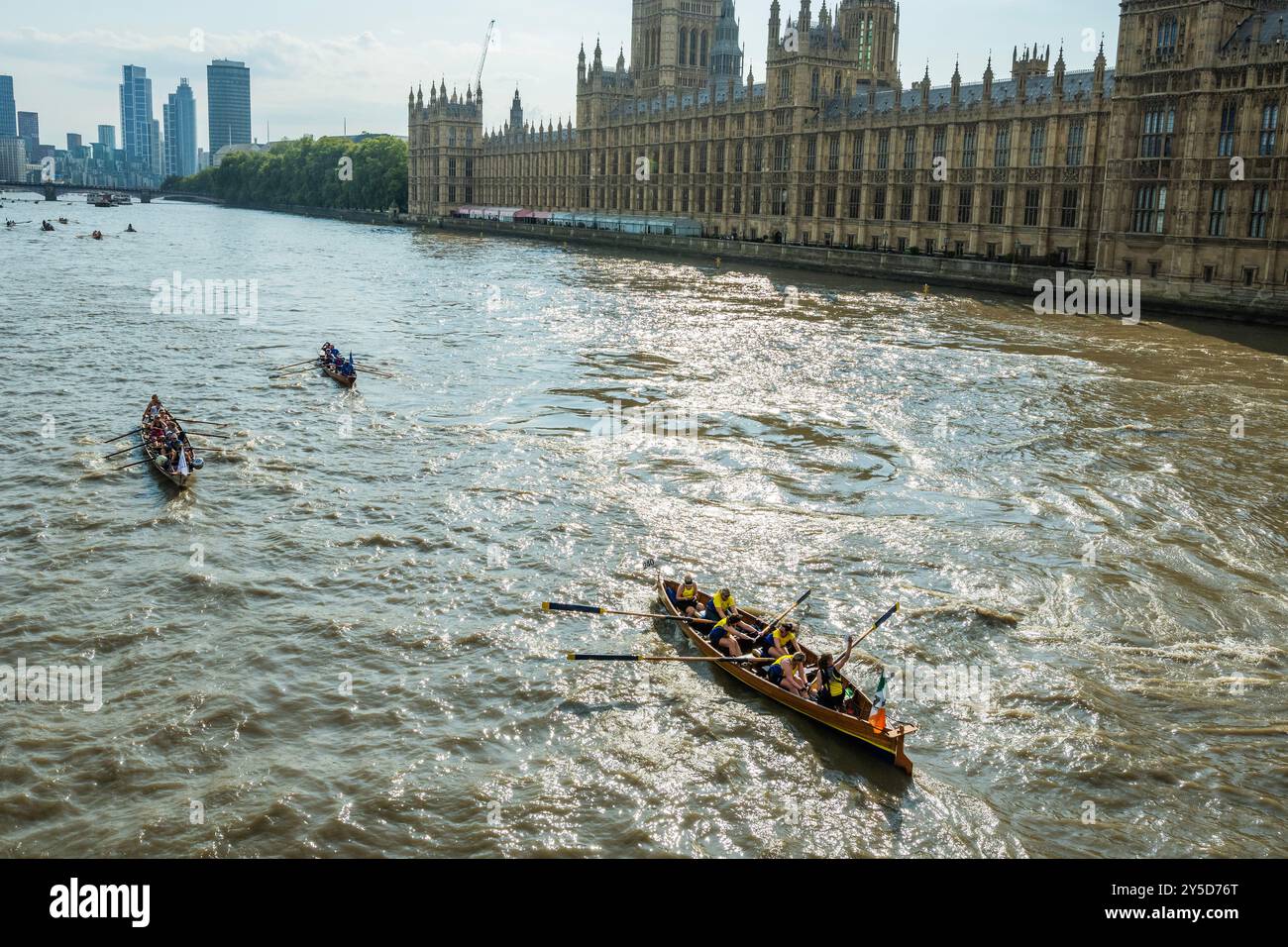 London, UK. 21st Sep, 2024. The Great River Race on the River Thames ...
