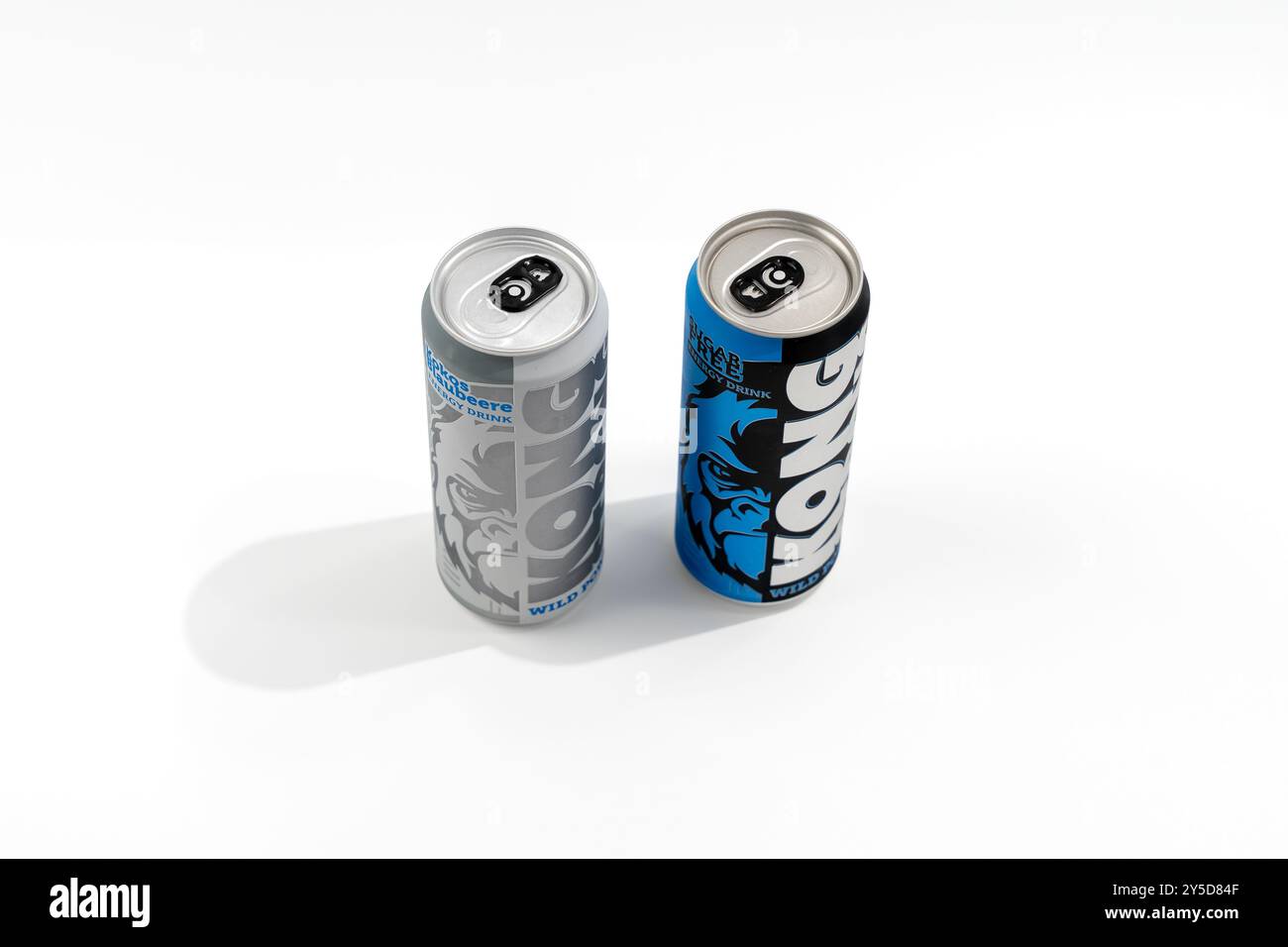 Germany Berlin September 20, 2024 Two cans of Kong soda are shown side ...