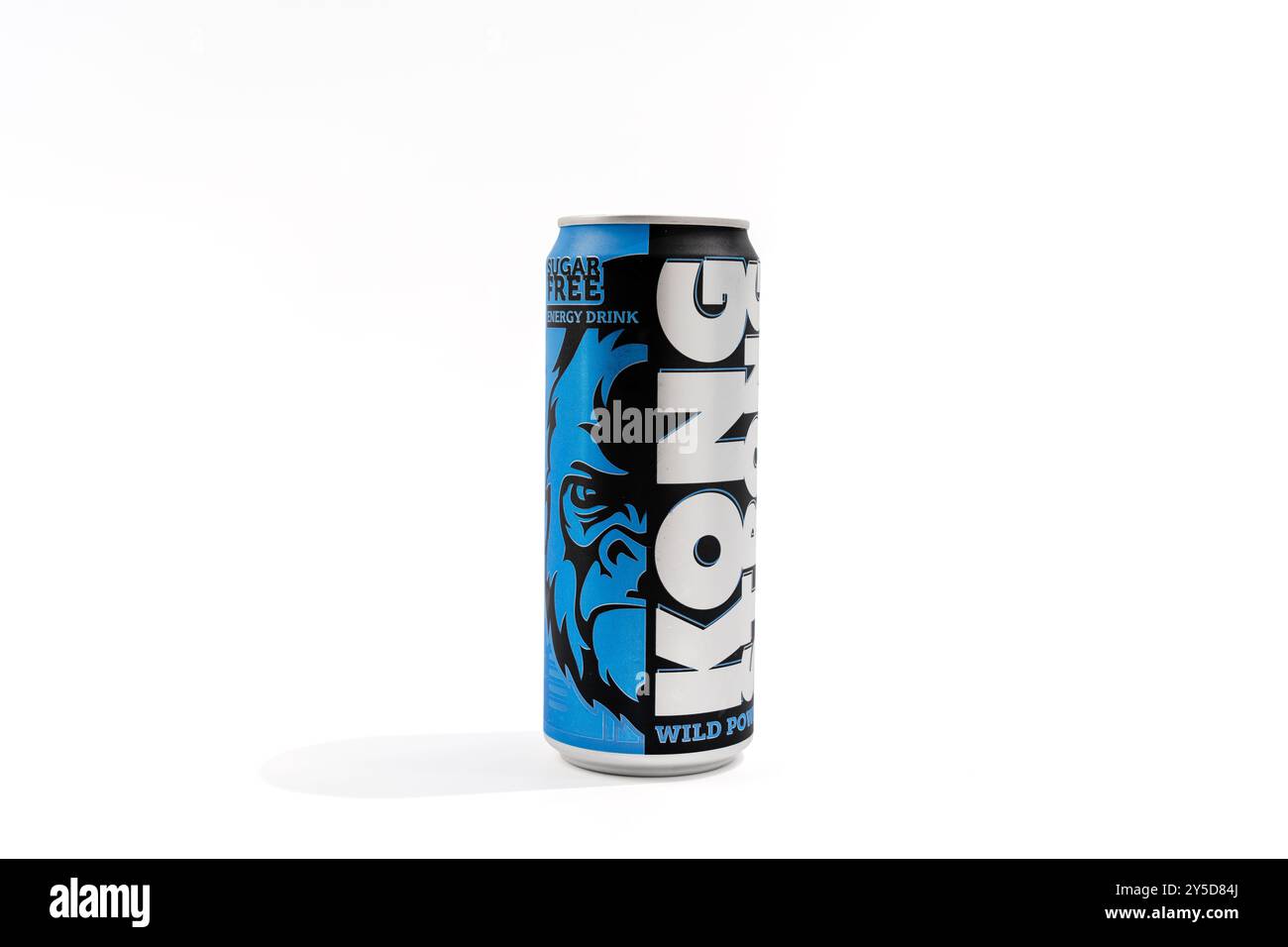Germany Berlin September 20, 2024 Kong strong energy drink on a white ...