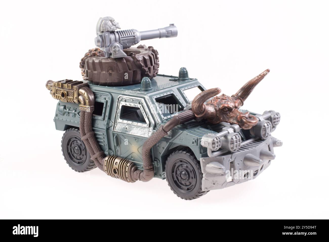 Old armored personnel carrier on a unified platform battle isolated on ...