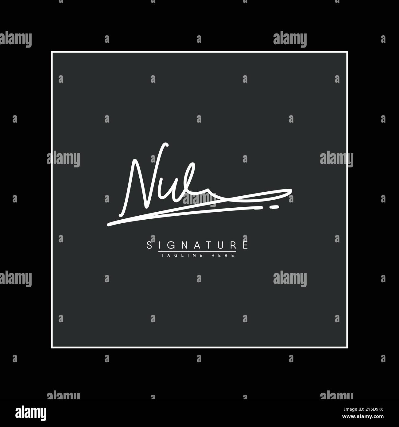 Simple Signature Logo for Alphabet NW - Handwritten Signature for ...