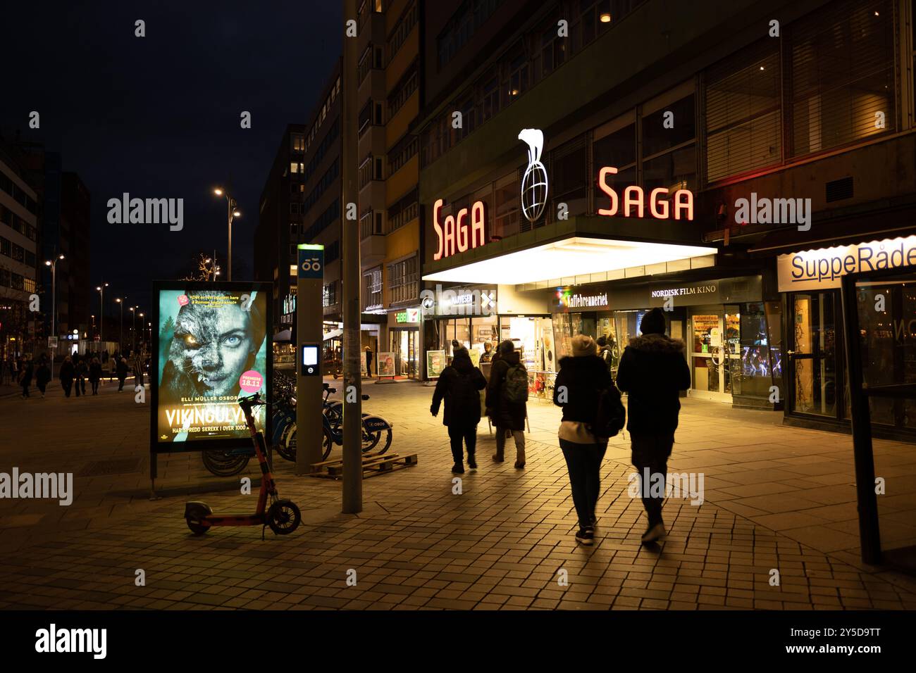 Oslo, Norway - november 19 2022: Exterior of Saga cinema complex Stock ...