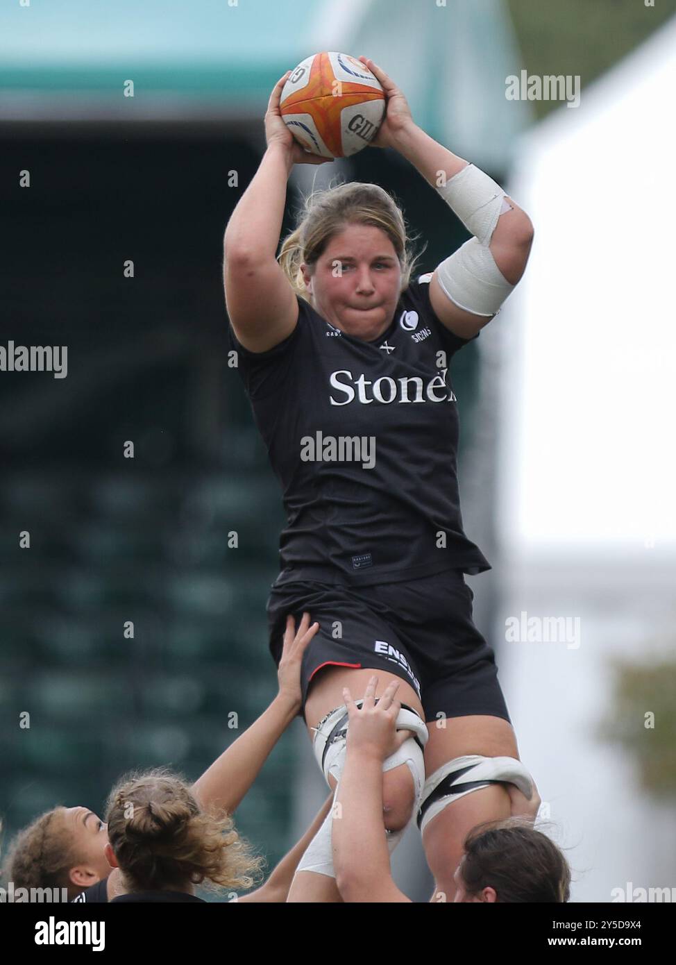 London, United Kingdom. 21 September, 2024. Poppy Cleall of Saracens ...