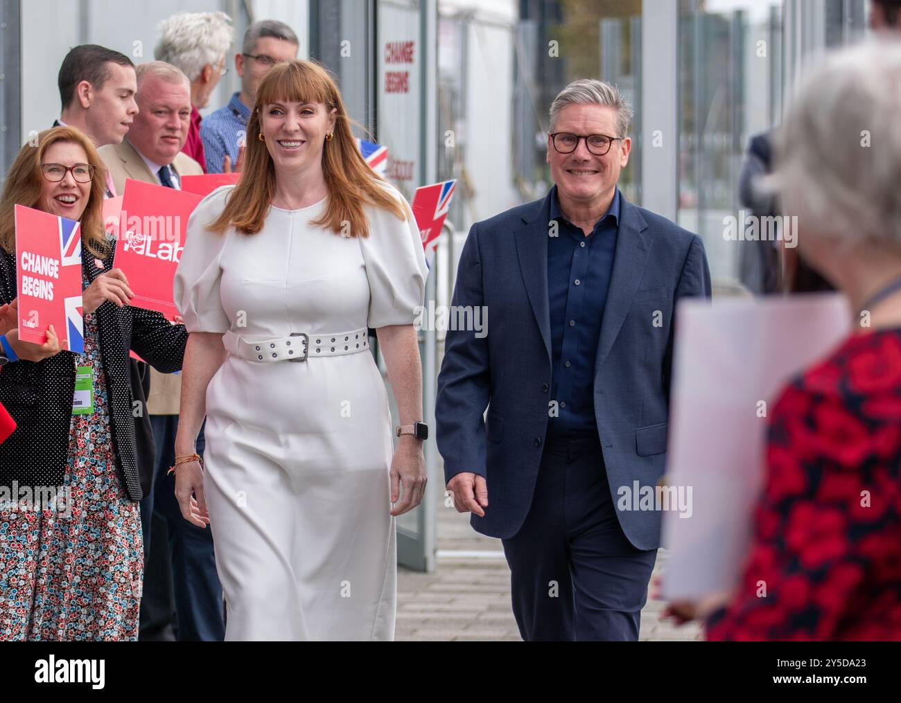 Liverpool, UK. 21st Sept 2024. Prime Minister Keir Starmer and deputy ...