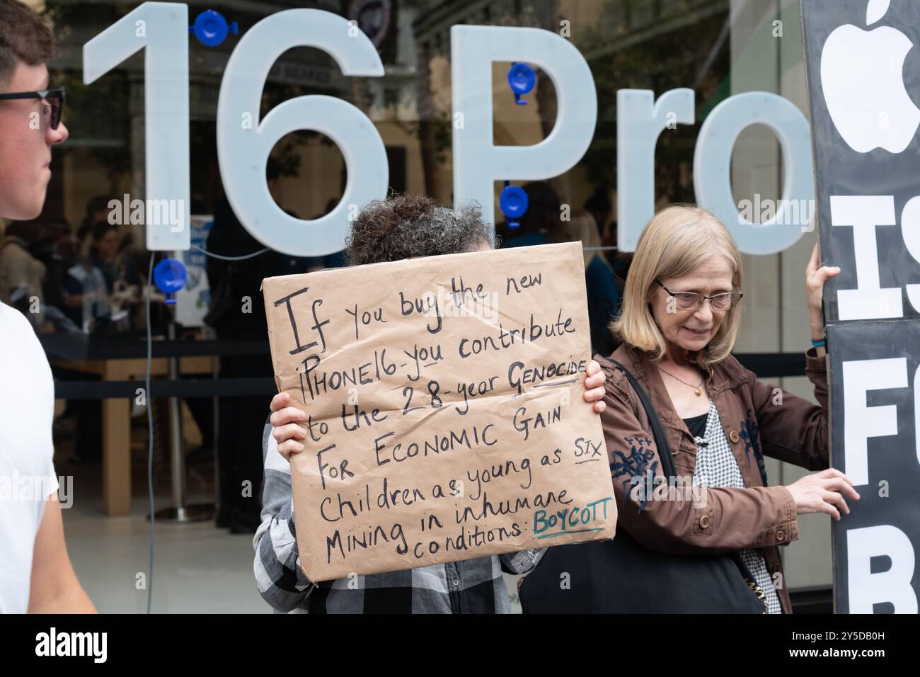 London, UK. 21 September, 2024. In a protest timed to coincide with the ...
