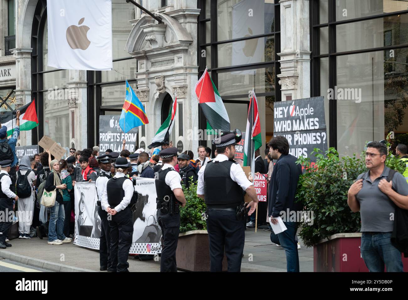 London, UK. 21 September, 2024. In a protest timed to coincide with the ...