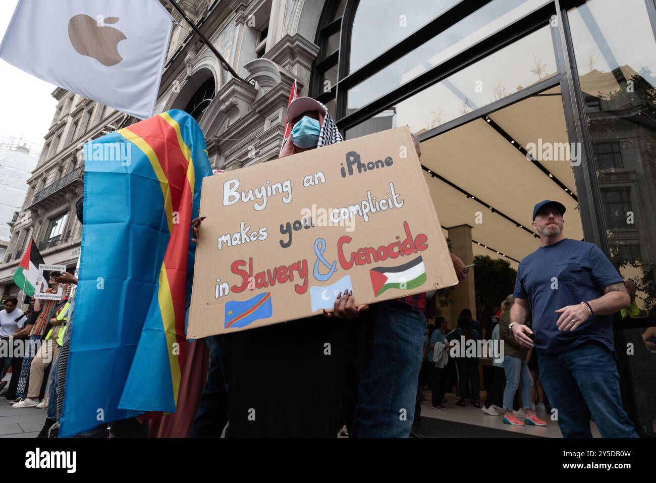 London, UK. 21 September, 2024. In a protest timed to coincide with the ...