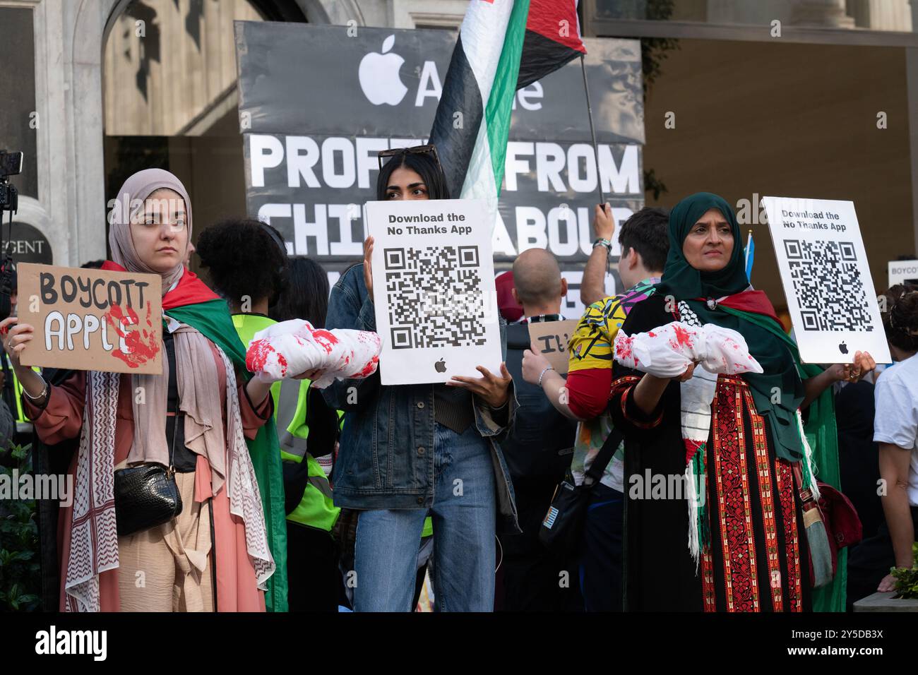 London, UK. 21 September, 2024. In a protest timed to coincide with the ...