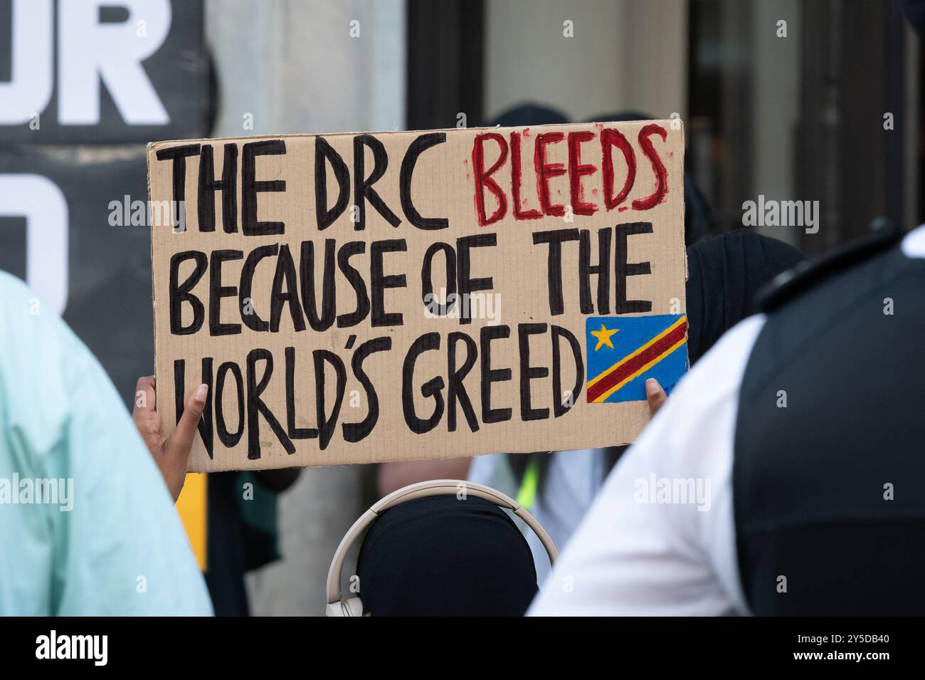 London, UK. 21 September, 2024. In a protest timed to coincide with the ...