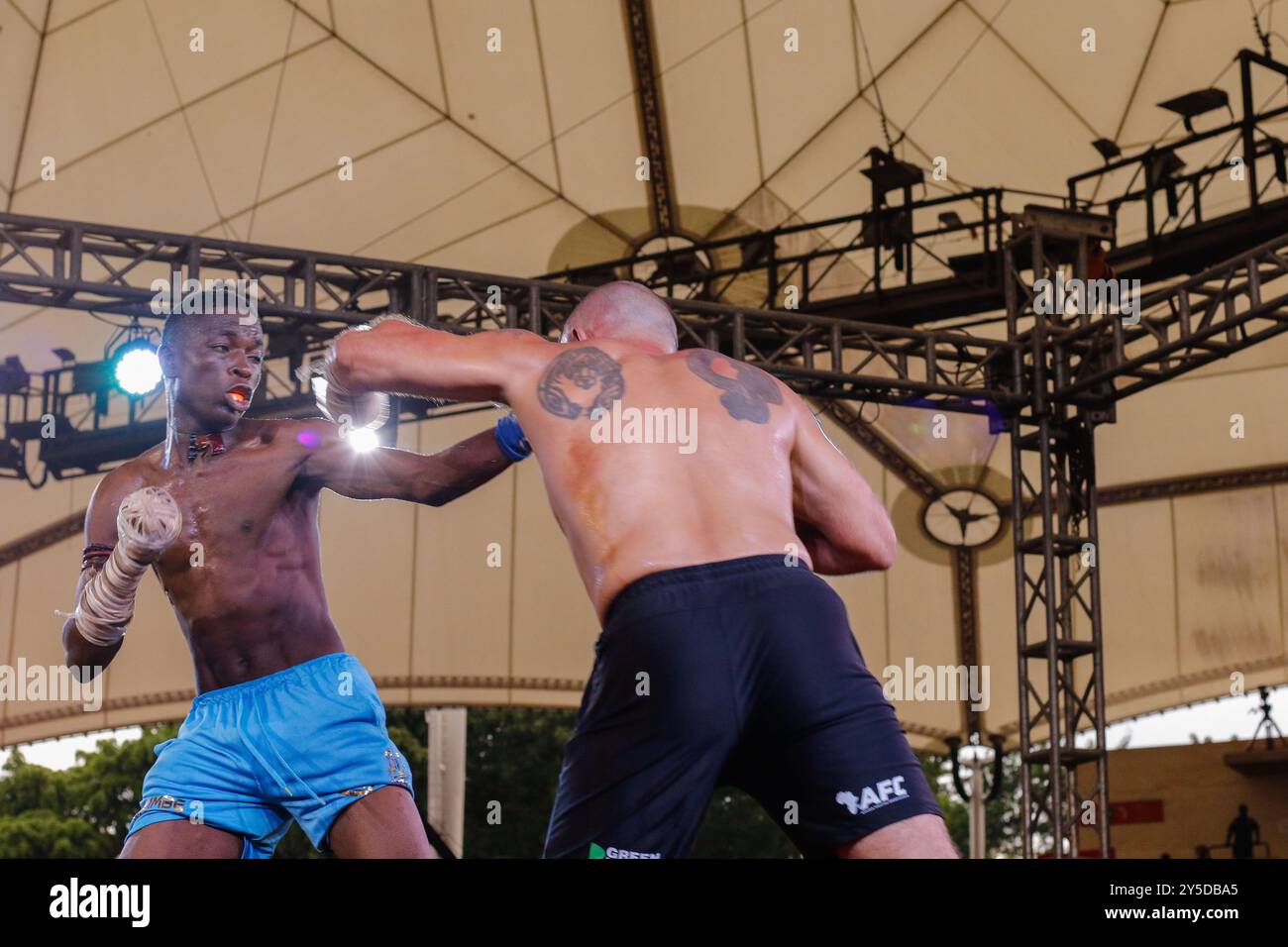 Dambe boxers fight during the Dambe Warriors Supper fight 3 Tournament ...