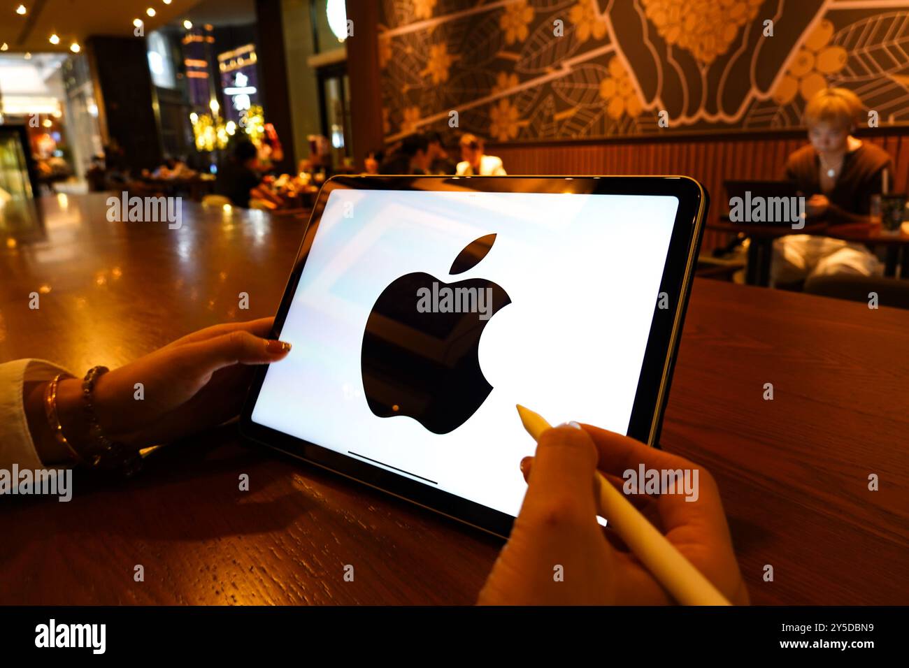 In this photo illustration, an Automatic Data Processing logo is ...