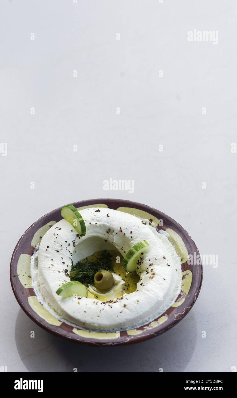 Labneh fresh lebanese middle eastern cream cheese dip snack food dip ...