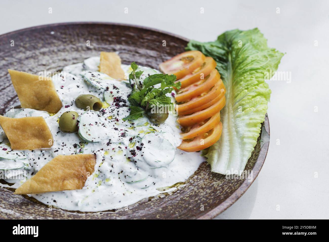 Laban fresh yoghurt cucumber middle eastern lebanese dip snack starter ...
