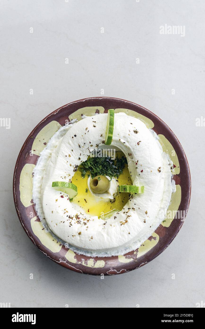 Labneh fresh lebanese middle eastern cream cheese dip snack food dip ...