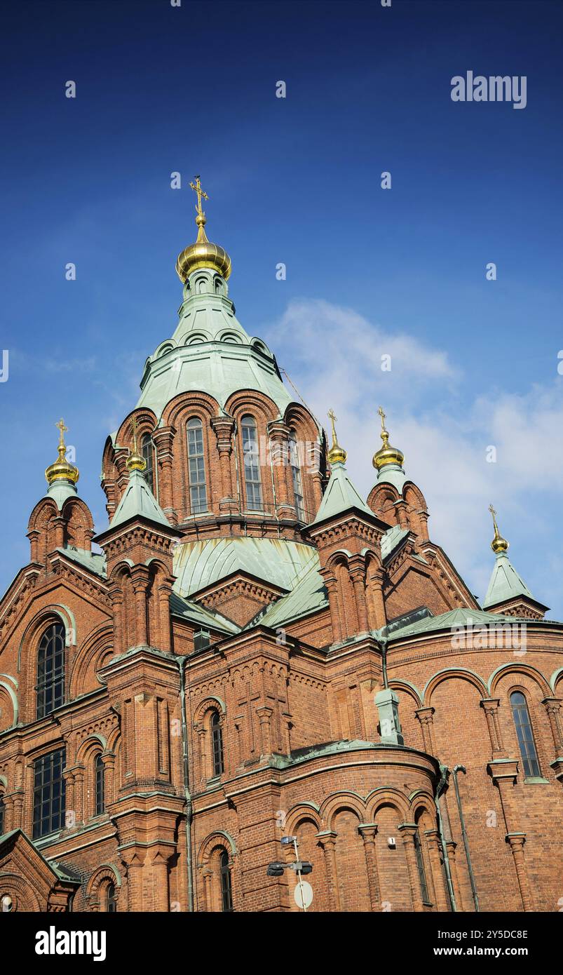 Exterior detail of Uspenski orthodox church cathedral famous landmark ...