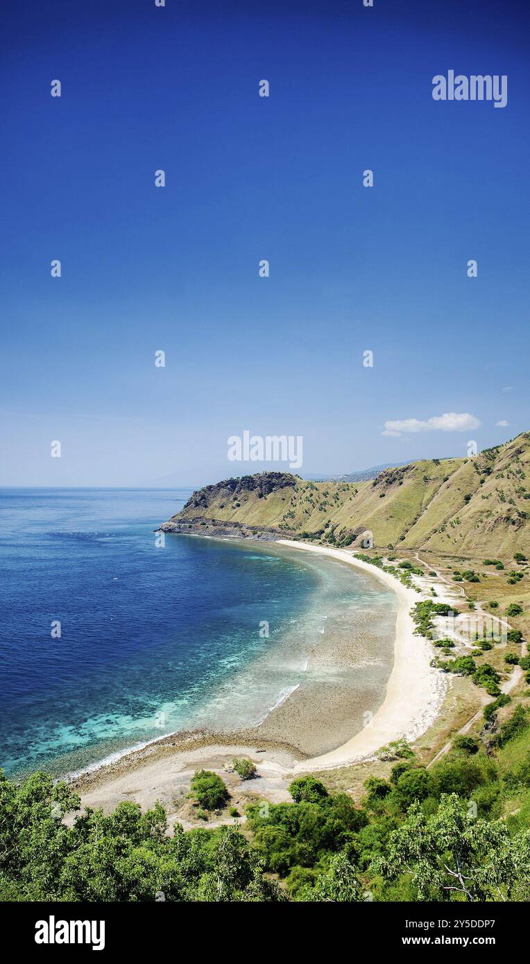Tropical paradise cristo rei beach near dili in east timor asia Stock ...