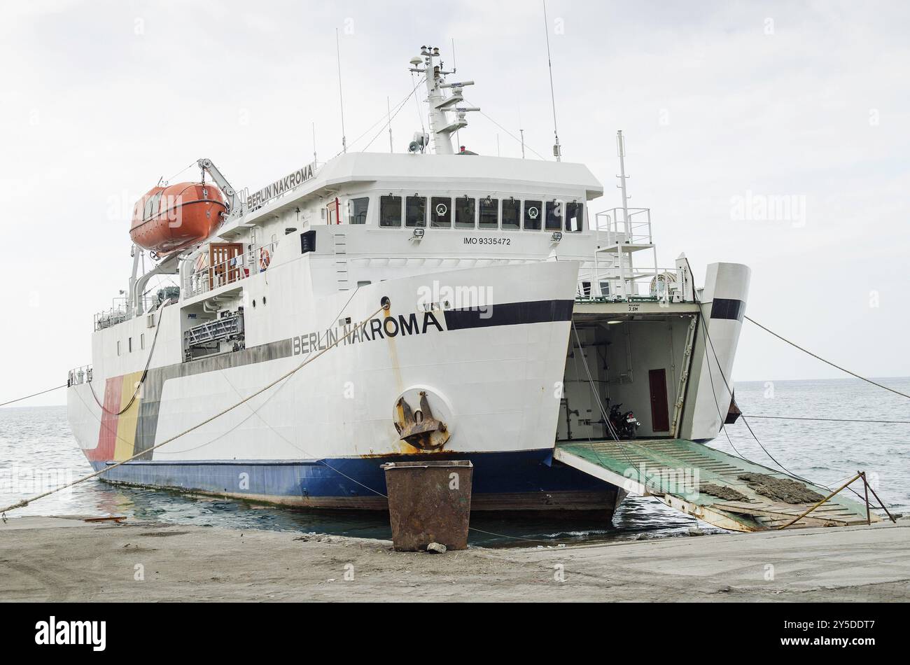 Ferry from Oecussi to Dili in the harbour of Dili, East Timor, Oceania ...
