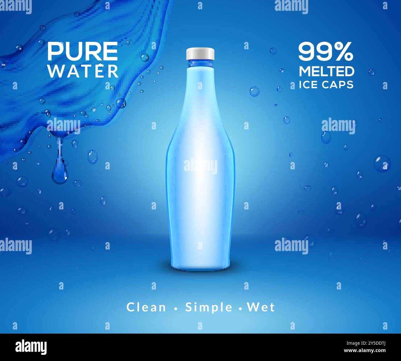 Water bottle mineral background. Plastic water bottle advertising drink ...