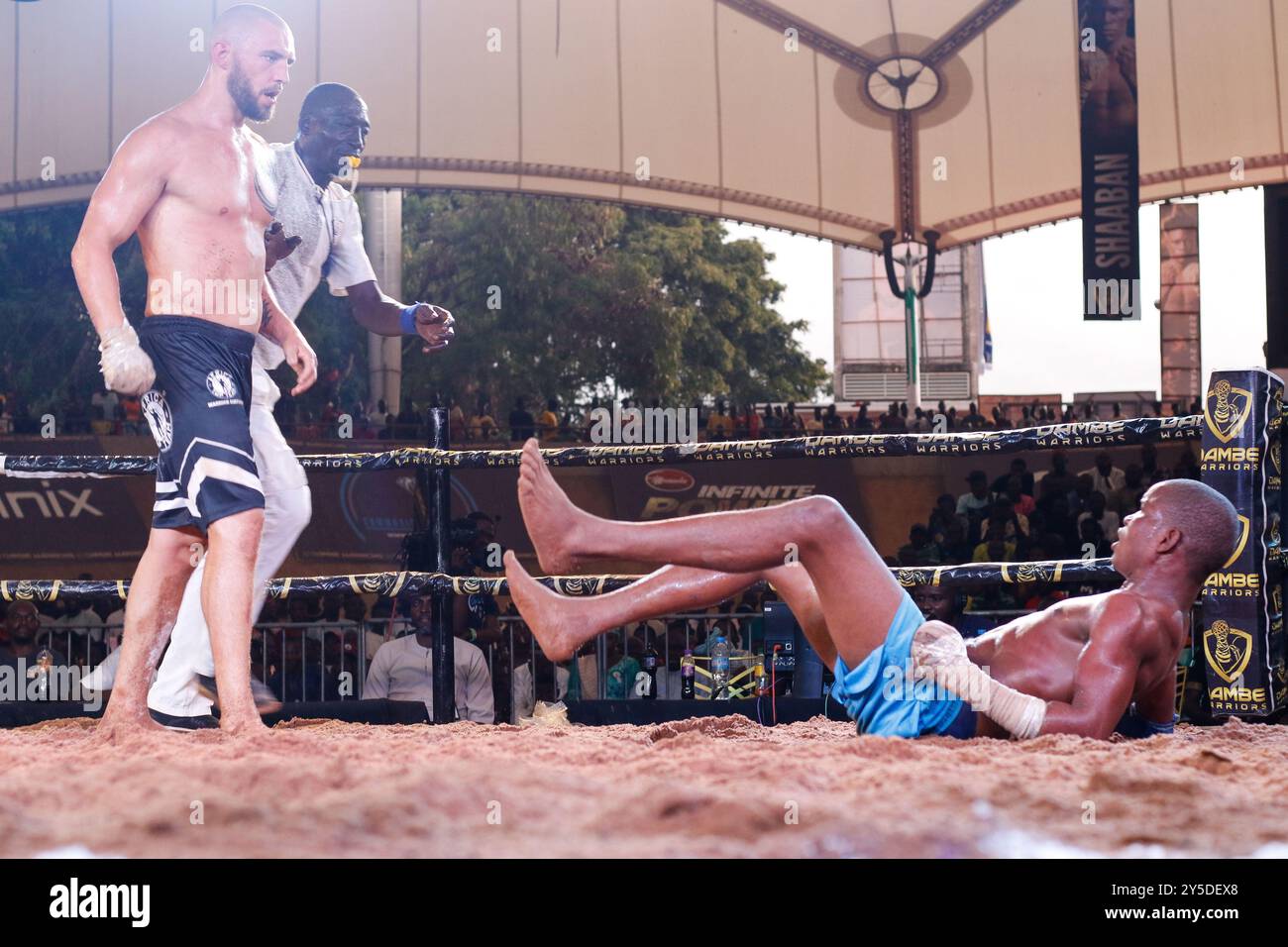Dambe boxers fight during the Dambe Warriors Supper fight 3 Tournament ...