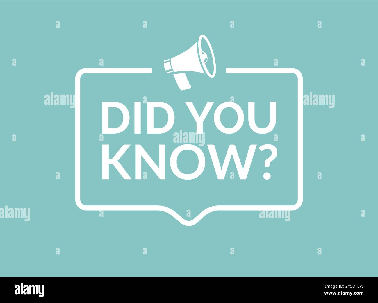 Did you know text in speech bubble message. Question banner or wisdom ...