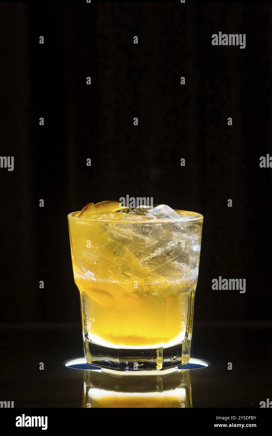 Vodka and orange screwdriver classic cocktail drink at bar Stock Photo ...