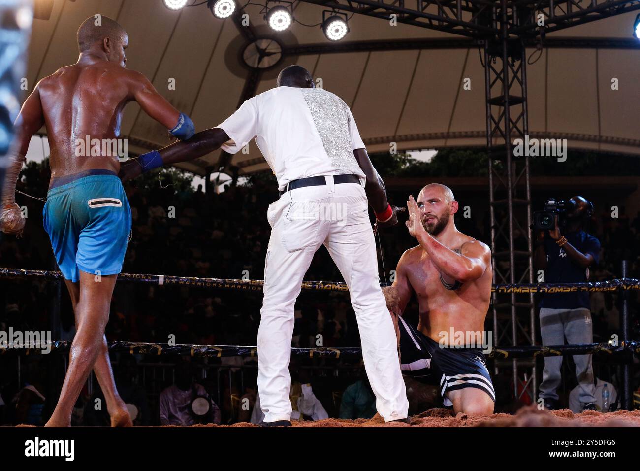 Dambe boxers fight during the Dambe Warriors Supper fight 3 Tournament ...