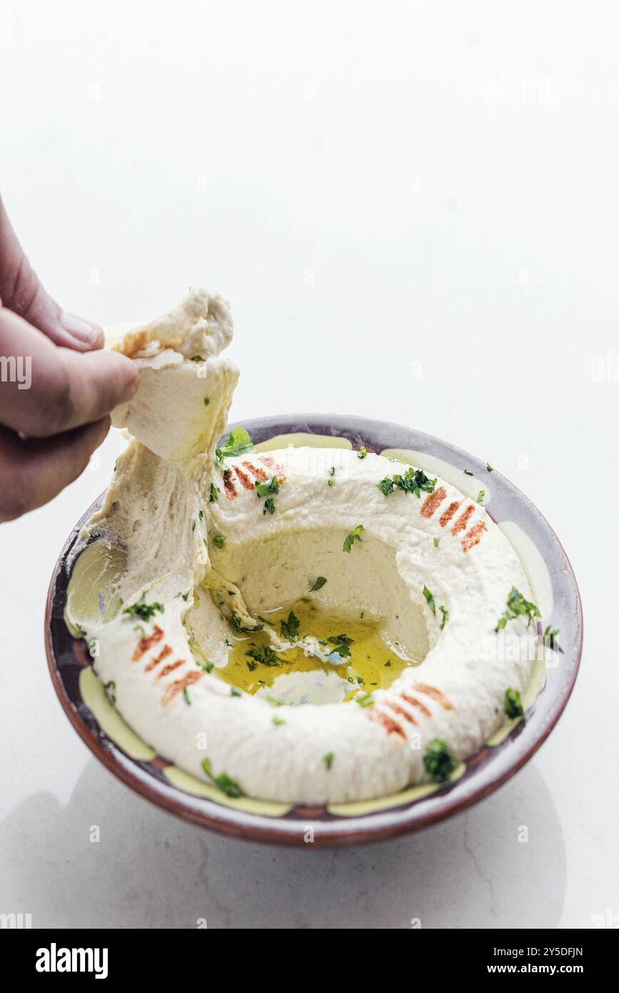 Middle eastern hummus houmous chickpea dip meze mezze starter snack ...