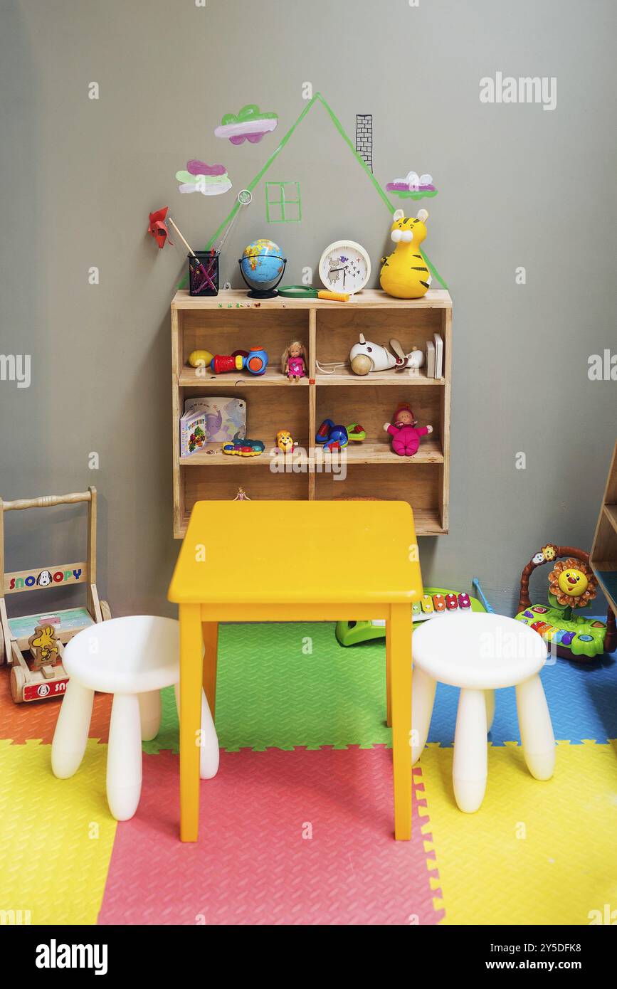 Children play area and toys at home Stock Photo - Alamy