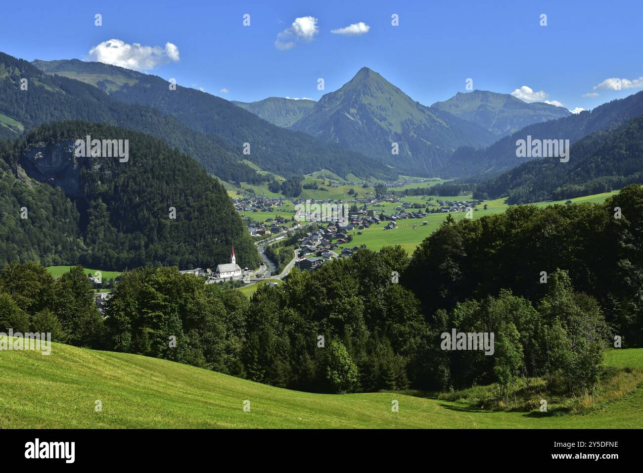 View of Au and Schoppernau in the Bregenzerwald, Vorarlberg, Austria ...