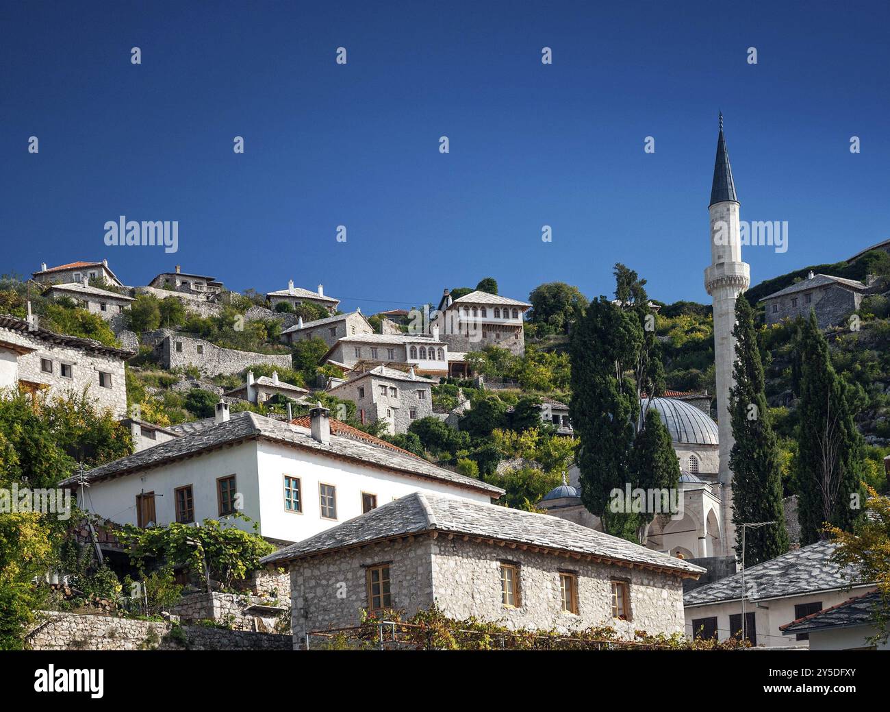 Scenic view of pocitelj village traditional old architecture buildings ...
