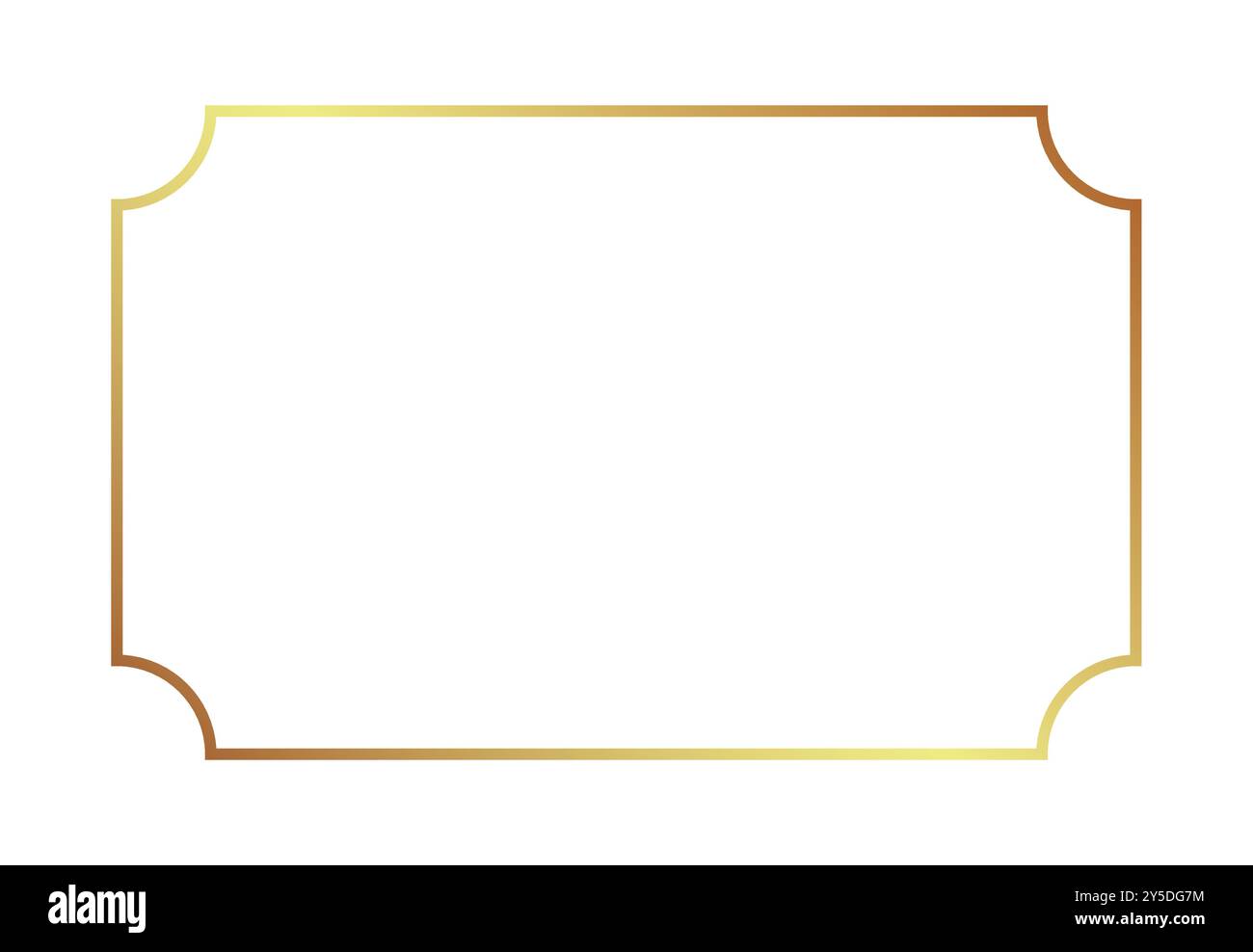 Gold frame border golden vector thin boarder square element Stock ...