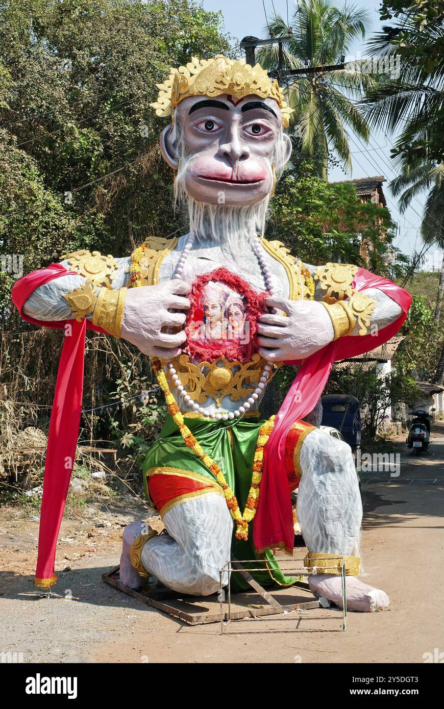 Hindu god hanuman figure in religious festival goa india Stock Photo ...