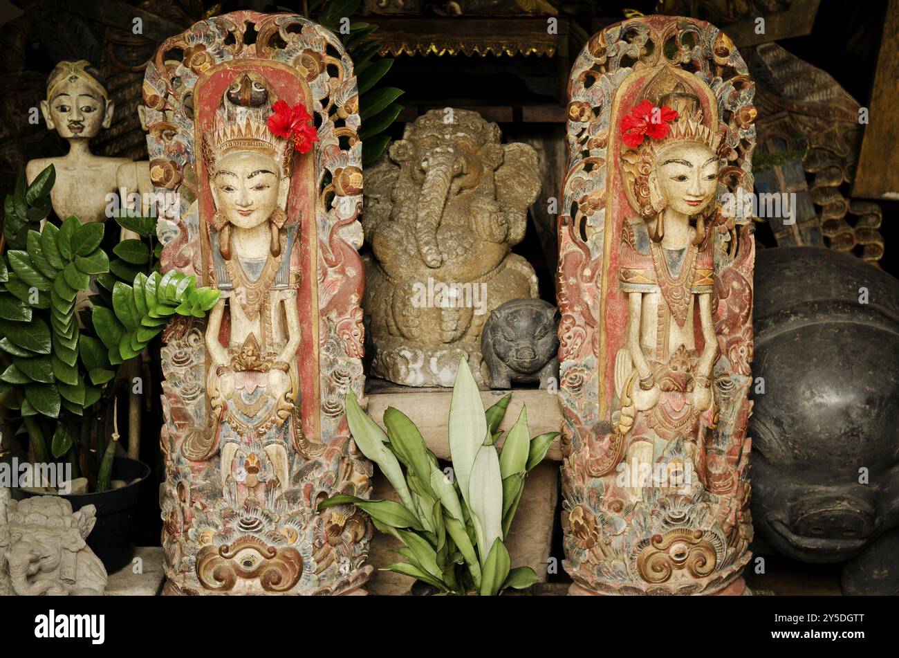 Traditional bali art in indonesia Stock Photo - Alamy