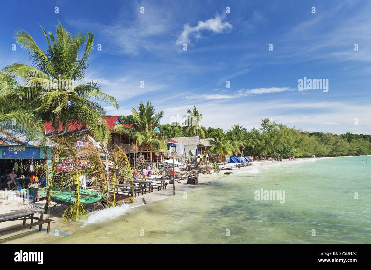 Koh rong island village beach bars in cambodia Stock Photo - Alamy