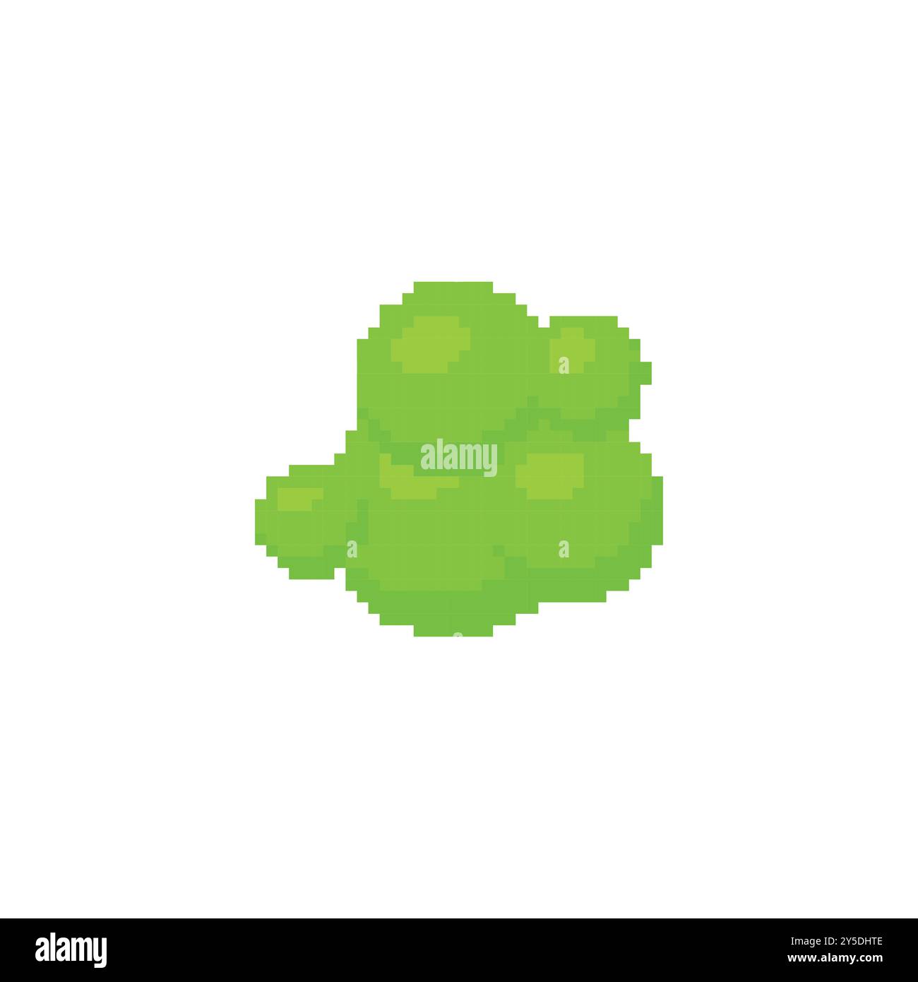 Pixel art green bush illustration. Minimalistic bush design in retro ...