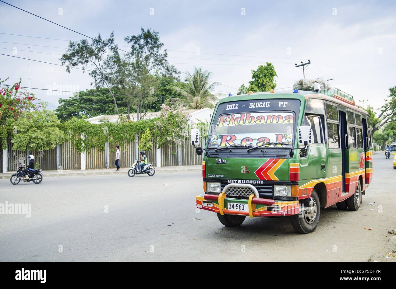 Microlet minivan bus in dili east timor Stock Photo - Alamy