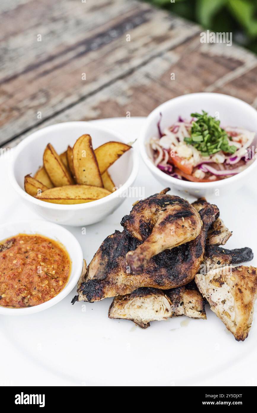Piri piri portuguese roast chicken with african jindungo spicy sauce ...